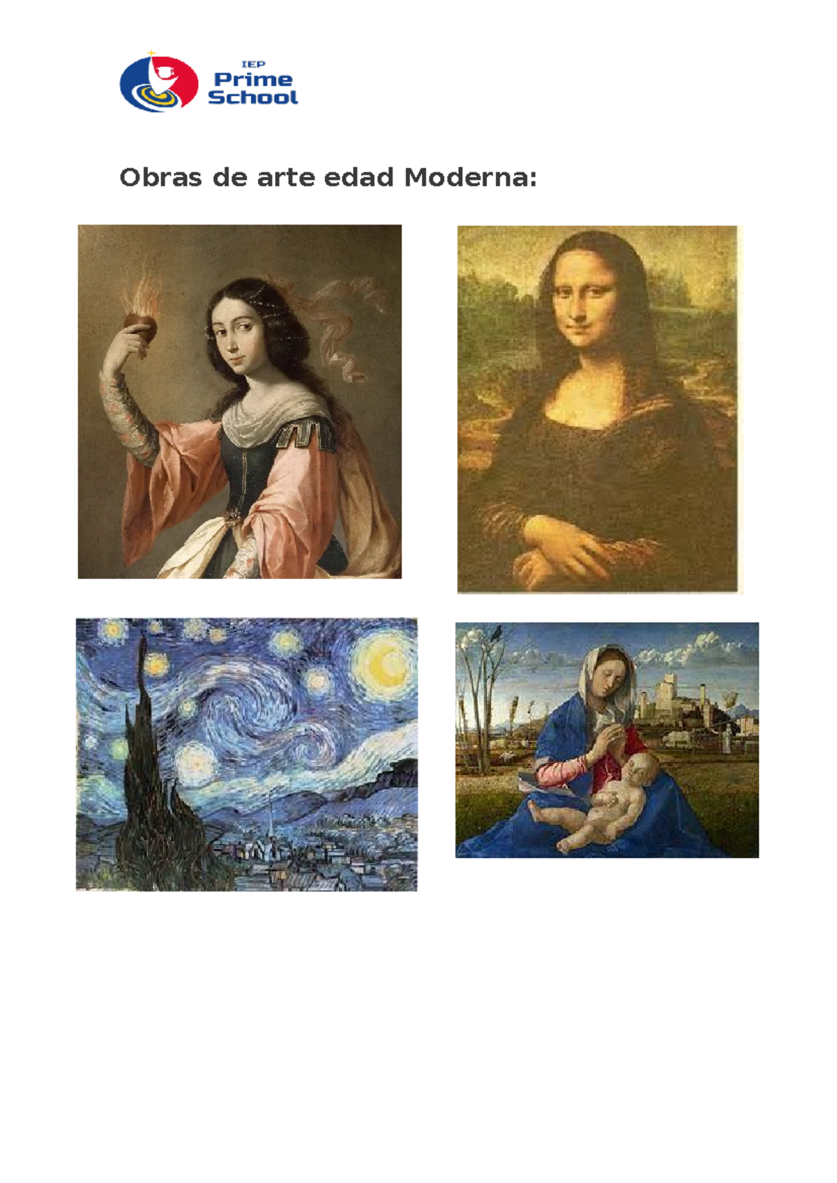 Obras de arte edad Moderna - Obras de arte edad Moderna: Categoría ...