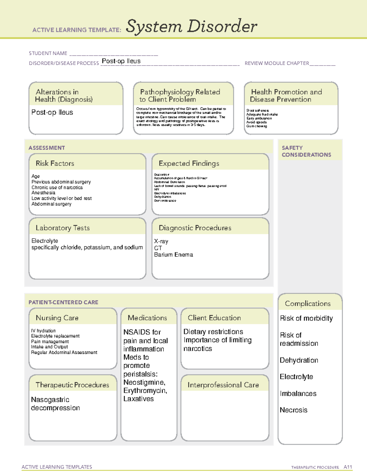 Pain Management Ati Template