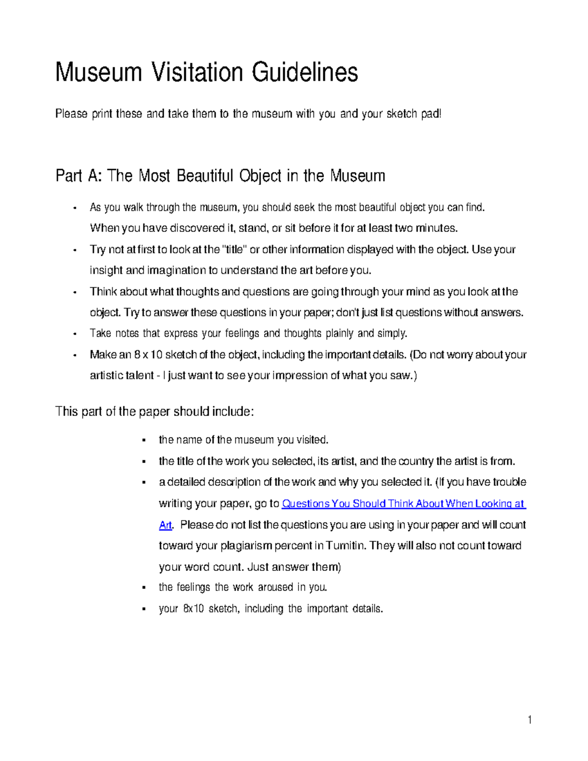 Museum Visitation Paper Guidelines - Museum Visitation Guidelines ...