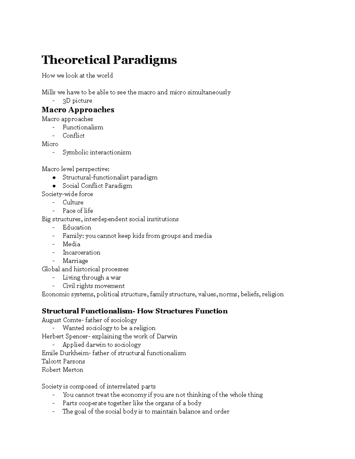 Theoretical Paradigms - Struggle between dominant and disadvantaged ...