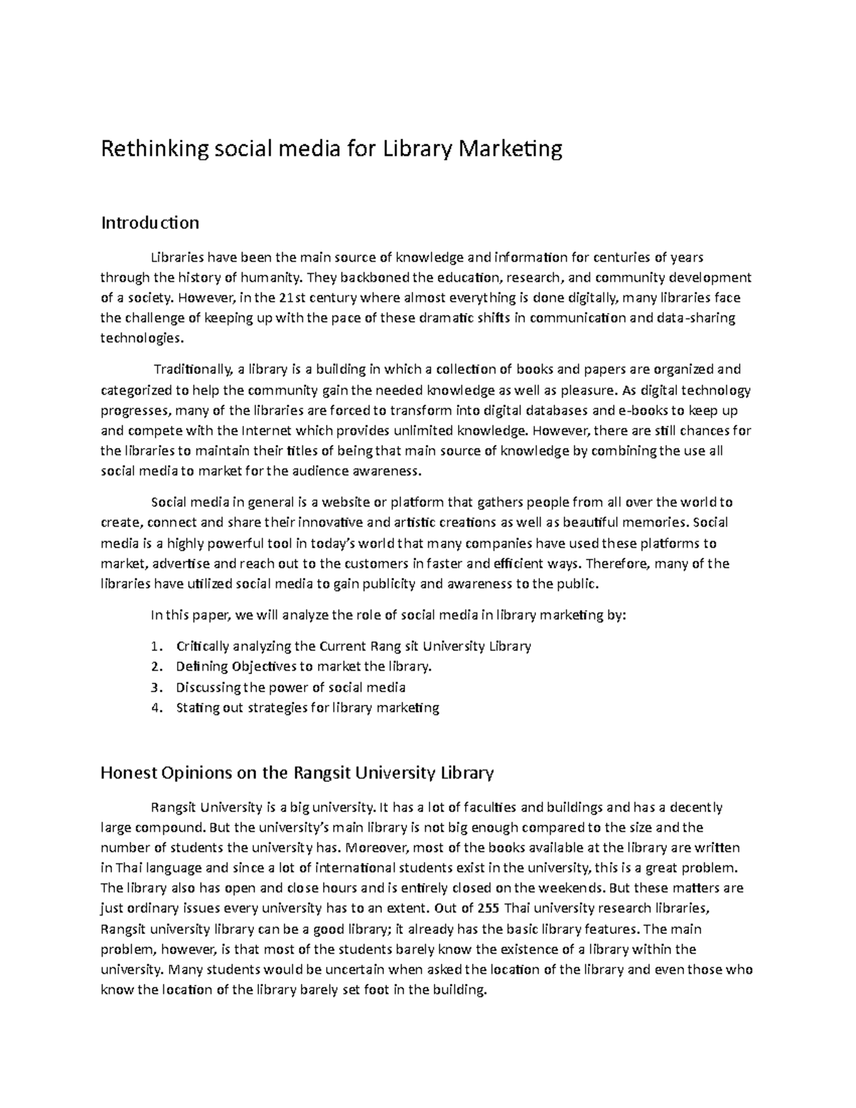 Role of Social Media in Library Marketing - Rethinking social media for ...
