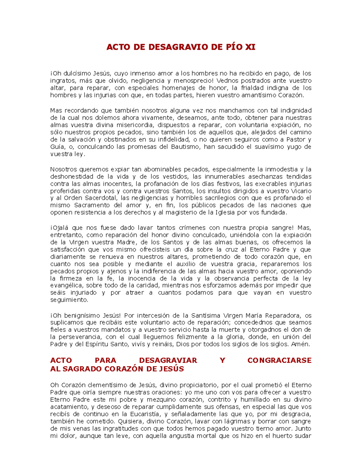 ACTO DE Desagravio DE PÍO XI hora santa - ACTO DE DESAGRAVIO DE PÍO XI ...