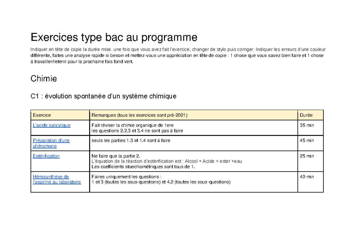 Exercices type bac au programme - Exercices type bac au programme ...
