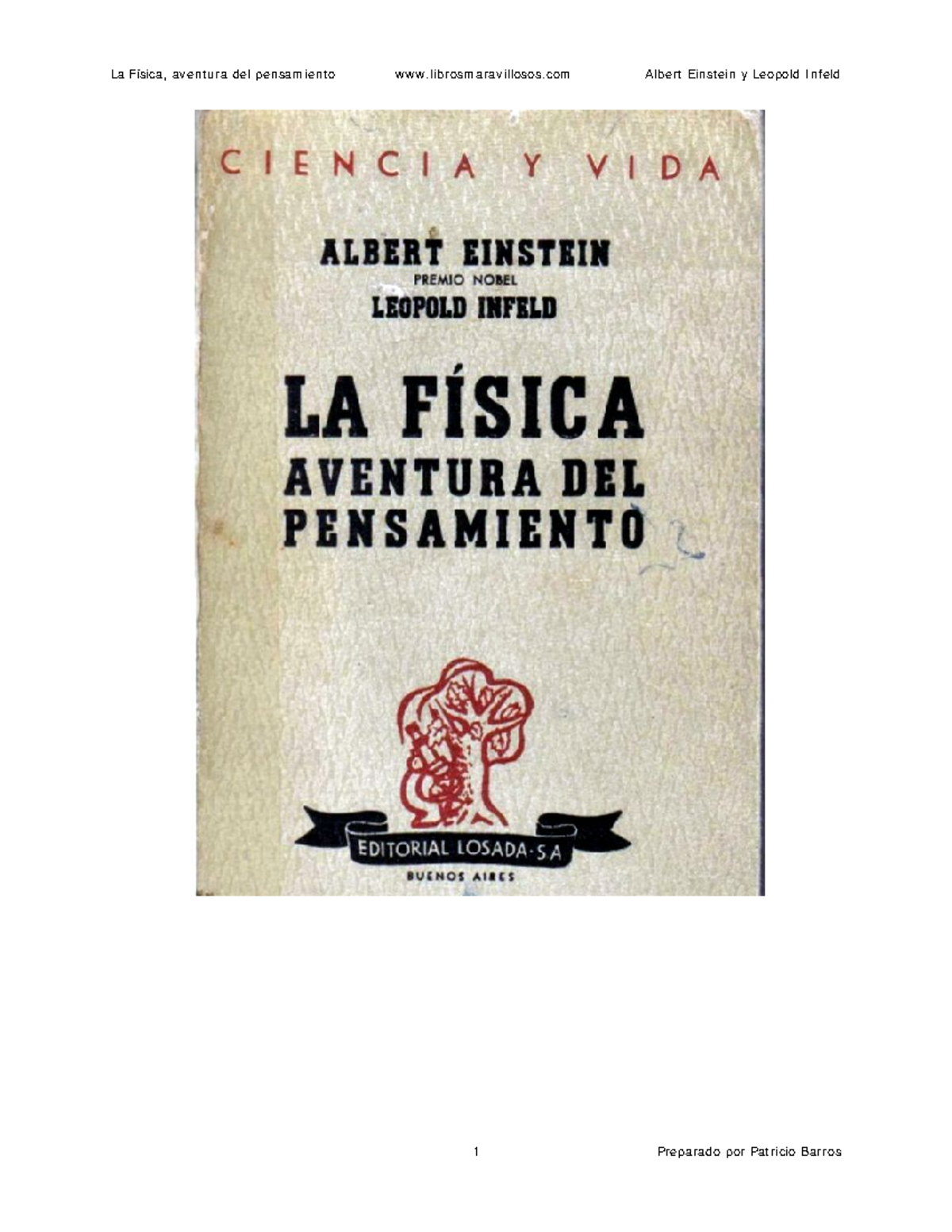 La Fisica aventura del pensamiento - Albert Einstein y Leopold Infeld ...