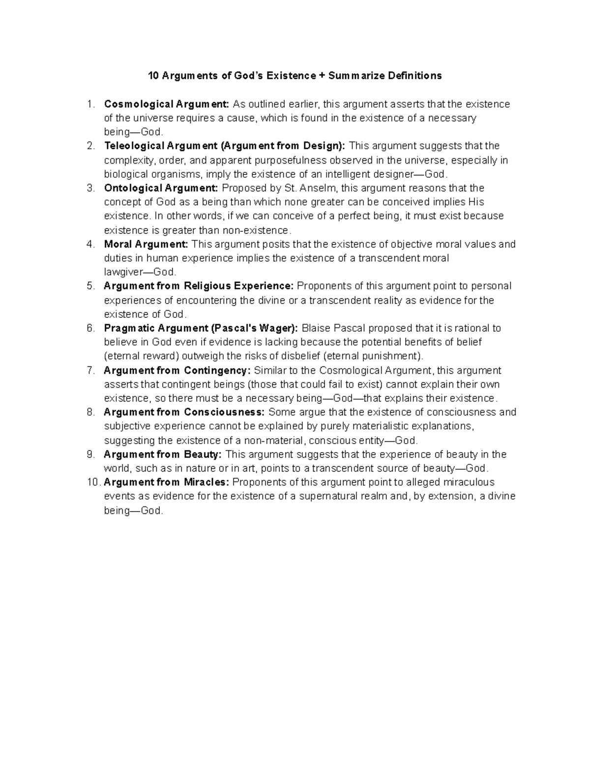 Arguments of God's Existence - Teleological Argument (Argument from ...