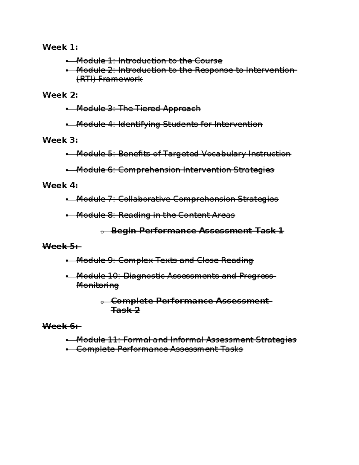 RTI Support Notes - Week 1: Module 1: Introduction to the Course Module ...