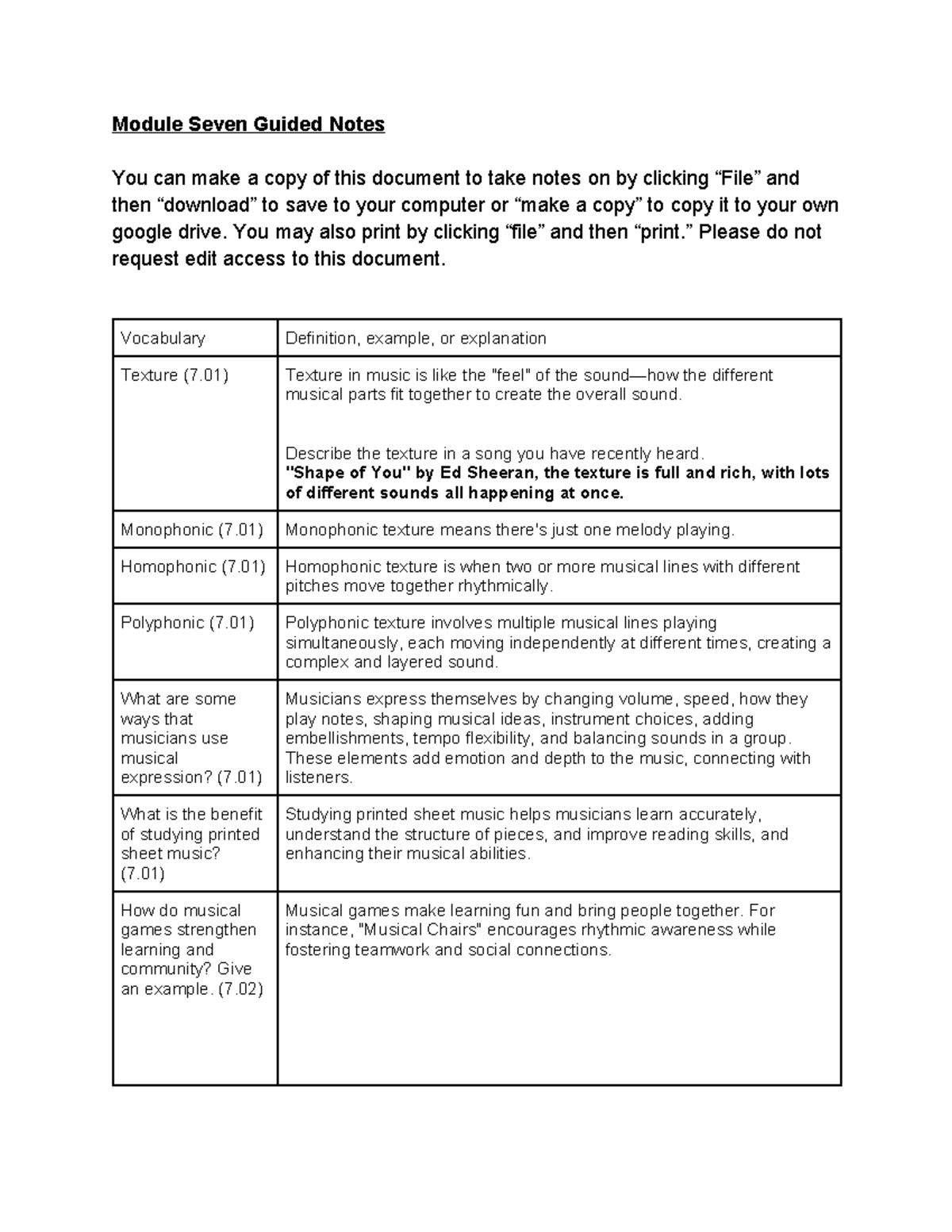 Module Seven Guided Notes - You may also print by clicking “file” and ...