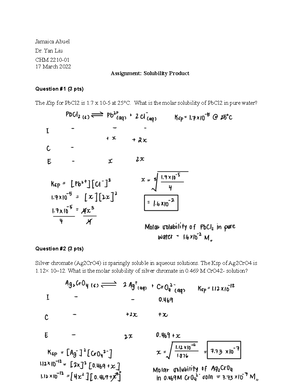 CHM 2210 Assignment Calibration Methods - CHM 221/221L - Cal Poly Pomona - Studocu