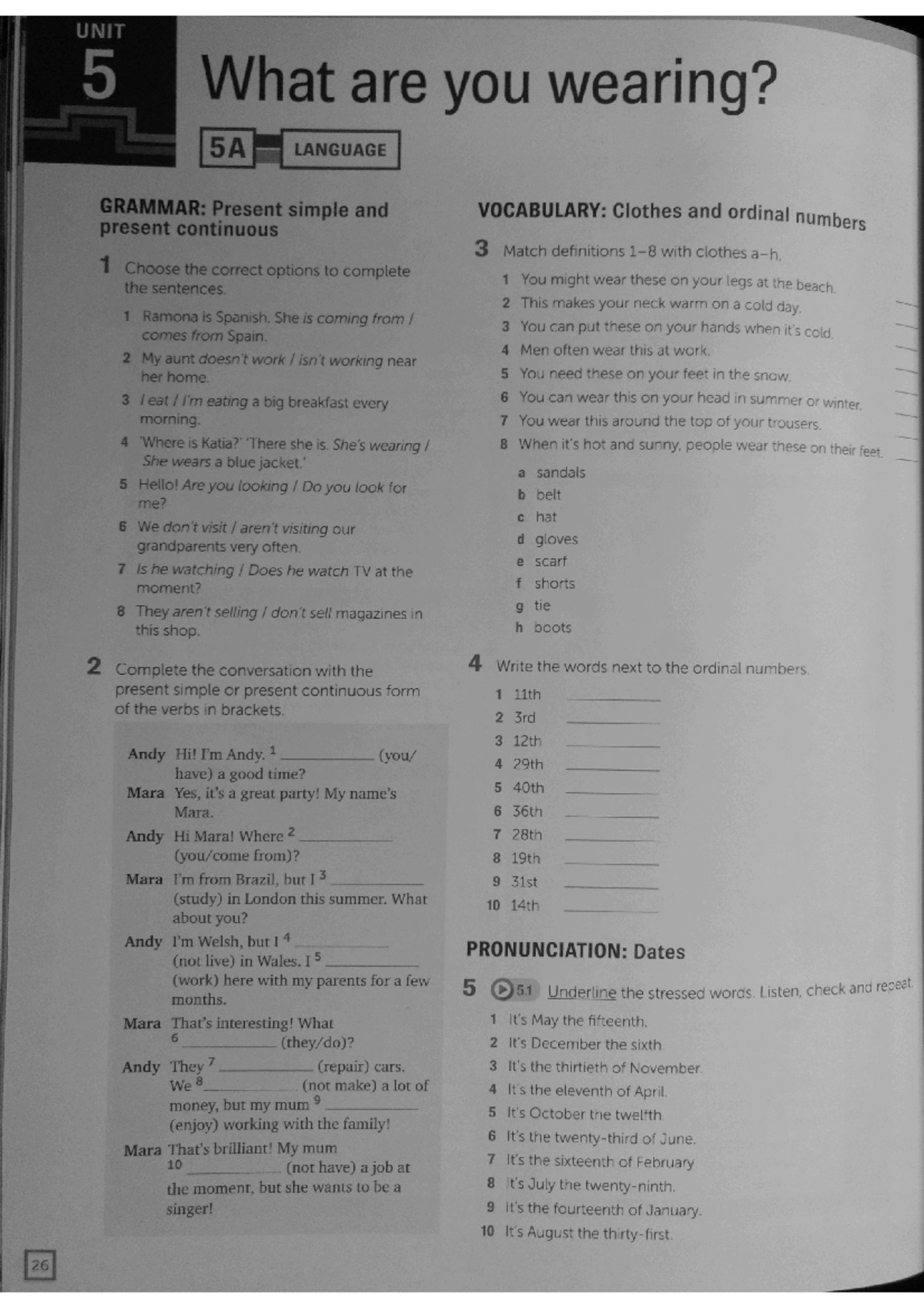 Personal Best A2 - WB Unit 5 - Inglés Básico - Studocu