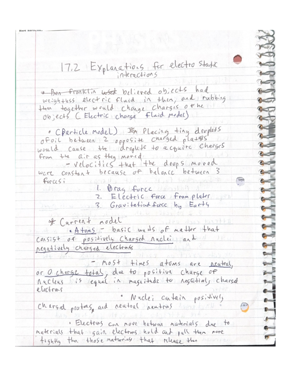 PHS 202 Page 2 - CHapter 17 notes - Rere 17 Explanations for electro ...