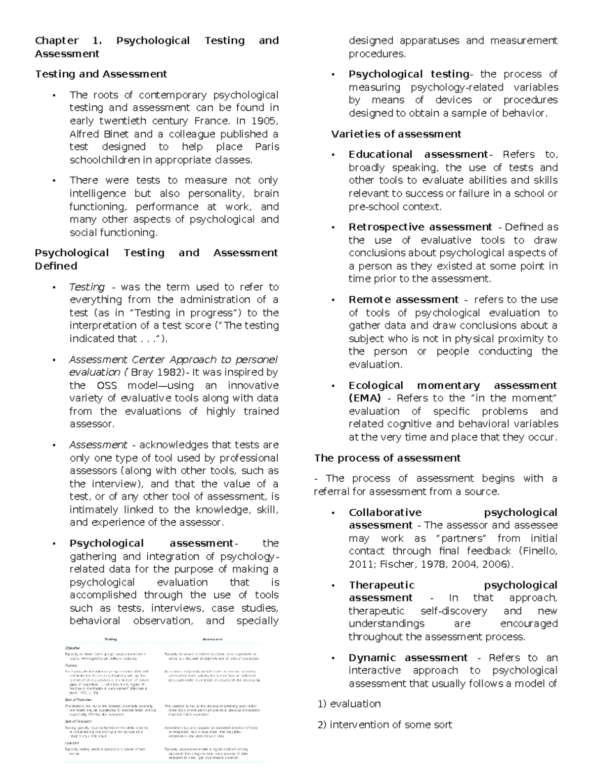 Chapter 1 - Psychological assessment - Chapter 1. Psychological Testing ...