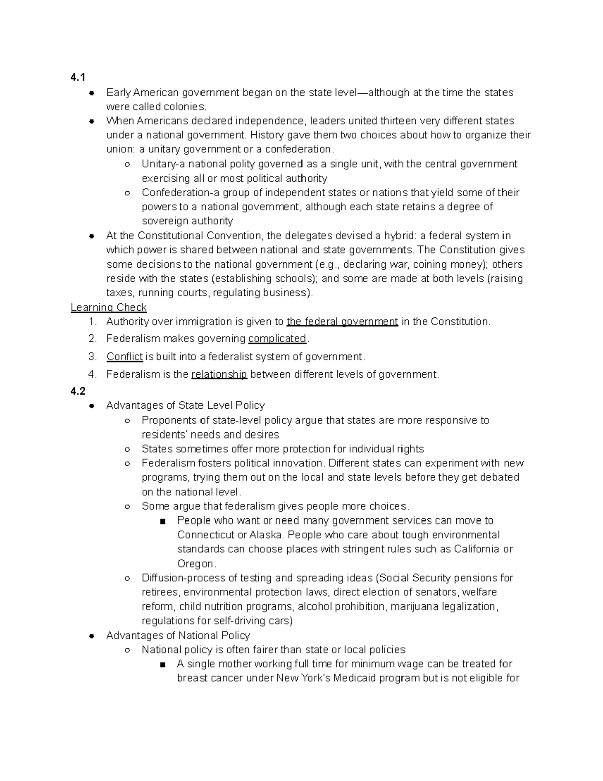 Chapter 4-2 - 4. Early American government began on the state level ...