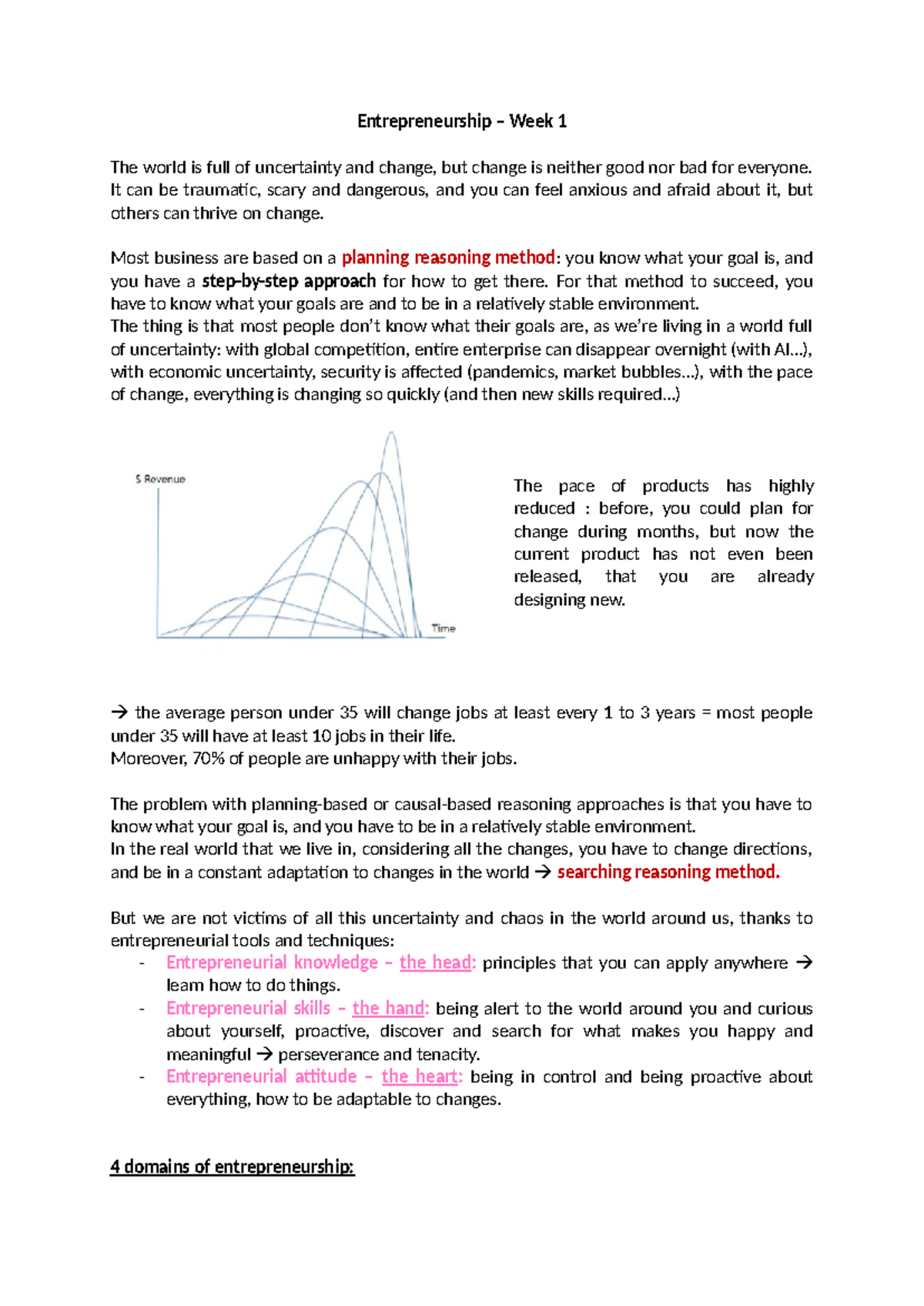 Entrepreneurship - Week 1 - Entrepreneurship – Week 1 The world is full ...