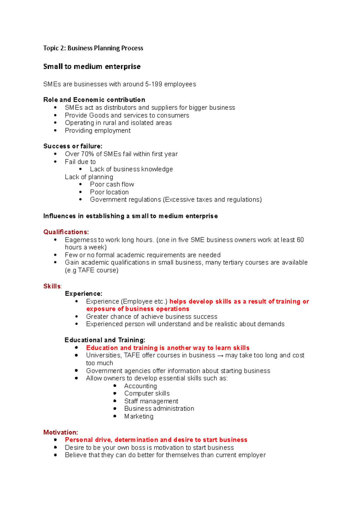 Topic 2 Business Planning Process - Topic 2: Business Planning Process ...