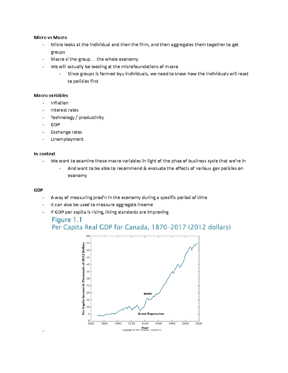 Chapter 1 - Micro vs Macro - Micro looks at the individual and then the ...