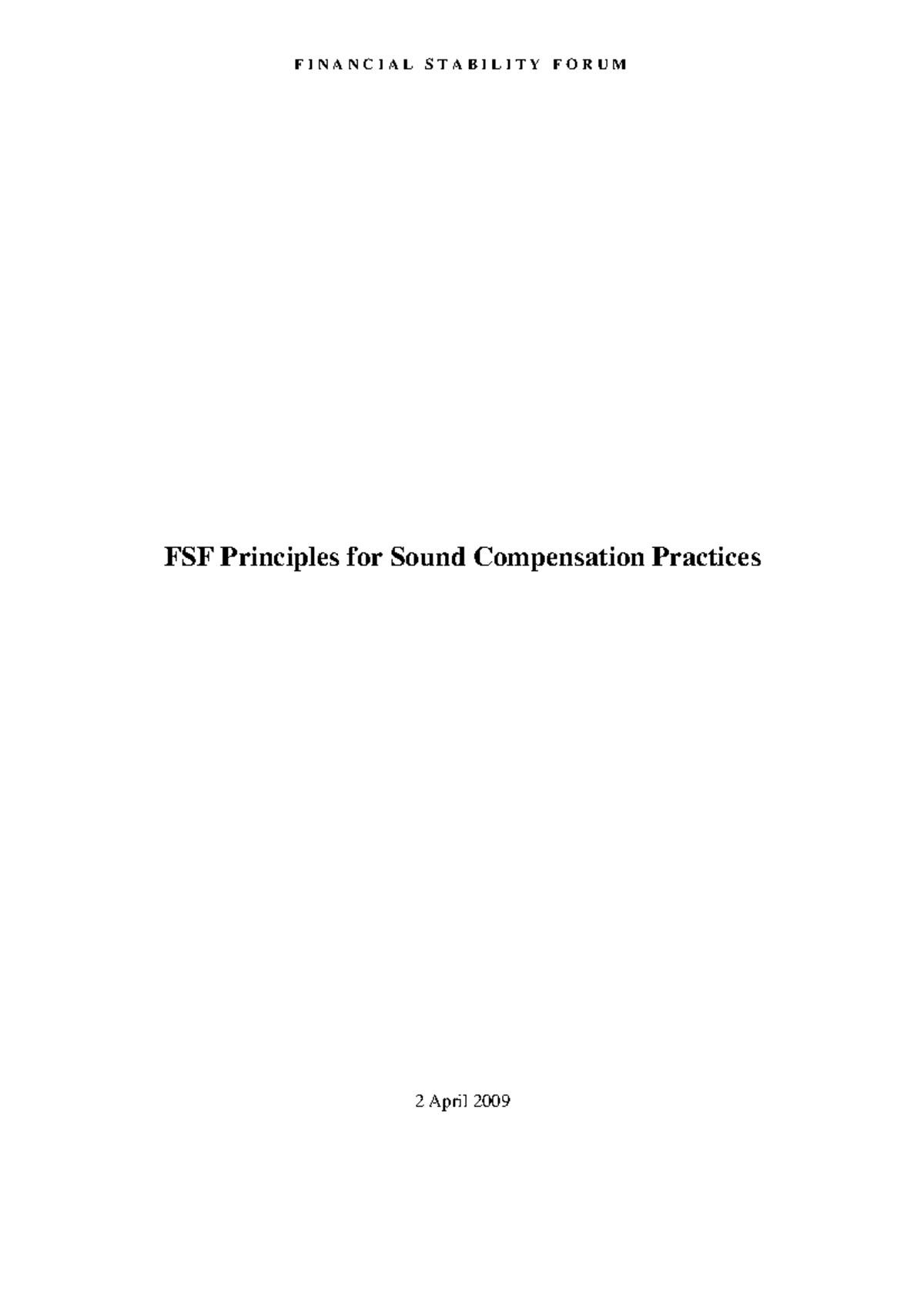 FSF Principles for Sound Compensation Practices - - Studocu