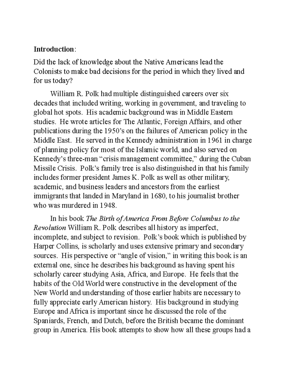 1st Essay Revised notes U.S. History Colonial to the 1800 ...