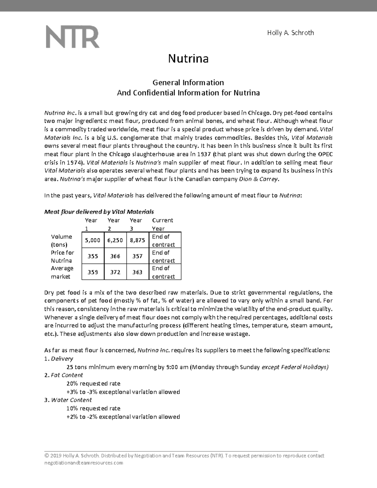 Nutrina GI and Confidential Information for Nutrina - © 2019 Holly A ...