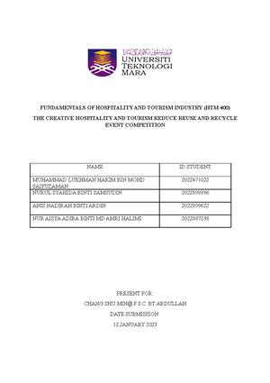 Assignment MGT400 - tak tahu apa - TABLE OF CONTENT NO CONTENT PAGES 1 ...
