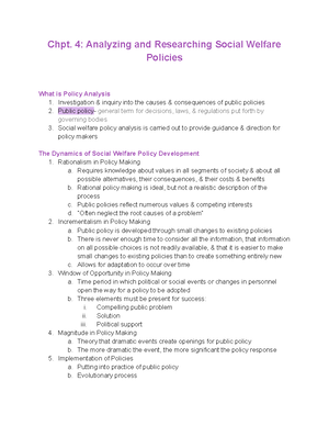 Chpt 3-3 - notes - Chapt. 3: Conceptual Foundations of Social Welfare ...