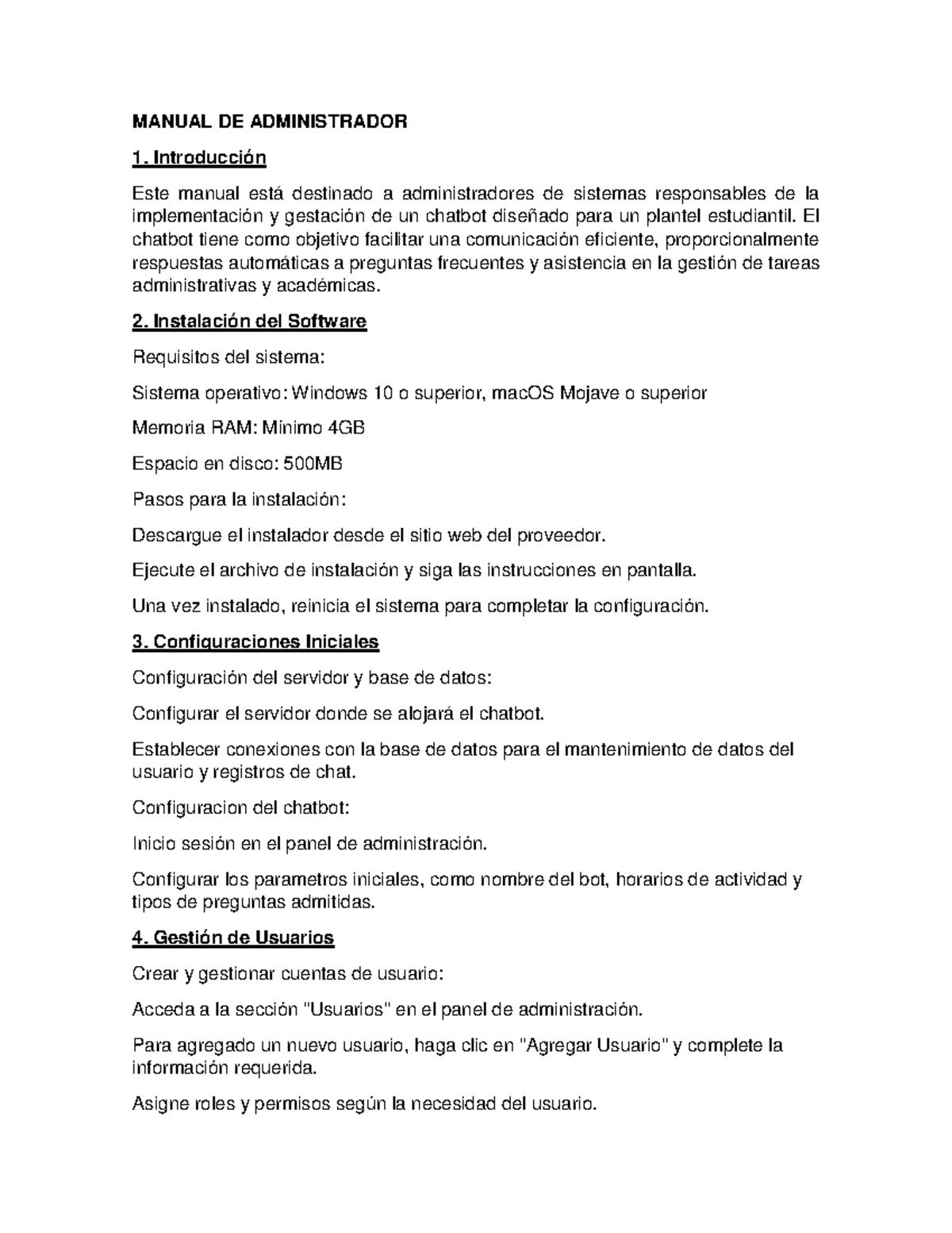 Manual DE Administrador - MANUAL DE ADMINISTRADOR Introducción Este manual está destinado a ...