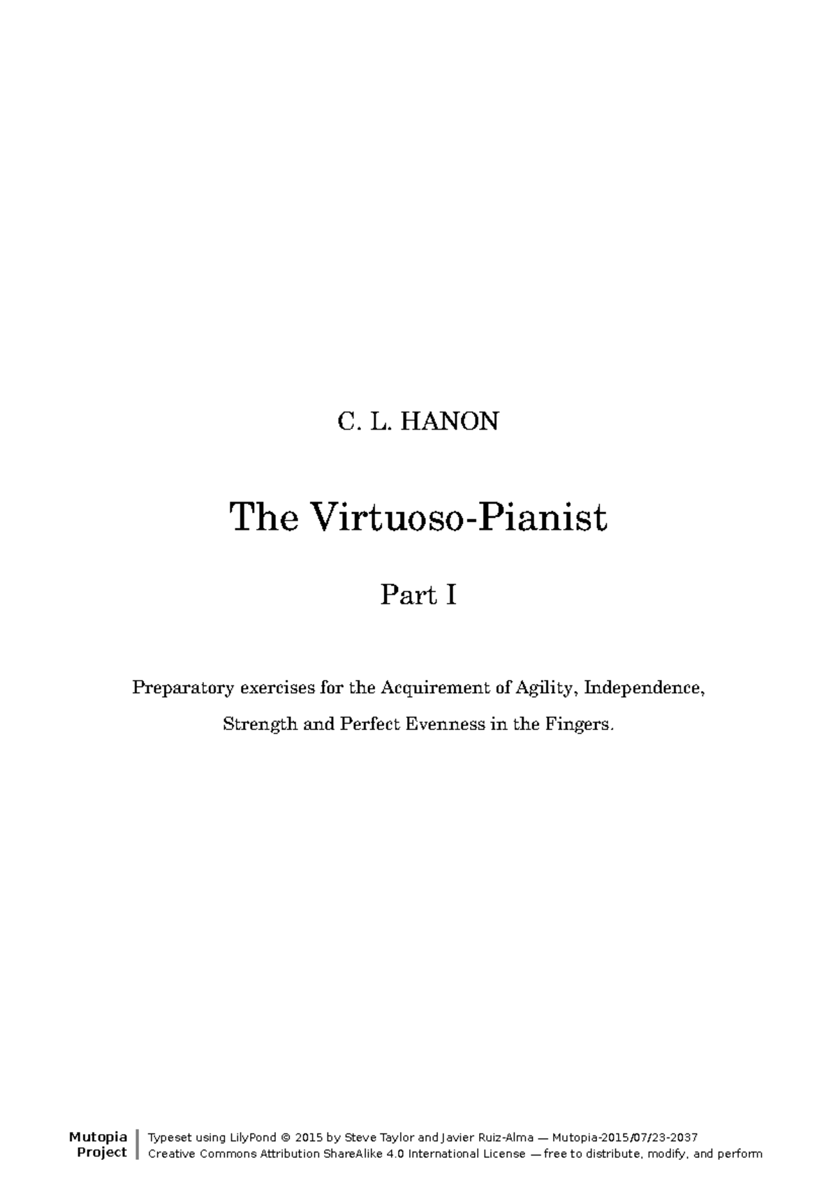 Virtuoso pianist pt1 a4 - C. L. HANON The Virtuoso-Pianist Part I ...
