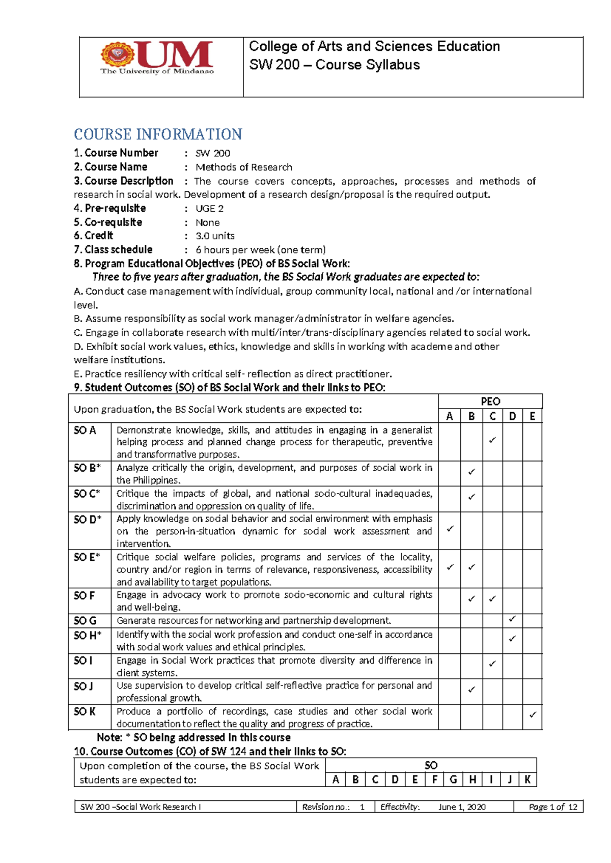 Sw 200 Course Syllabus Manual Guide Sw 200 Course Syllabus Course Information 1 Course