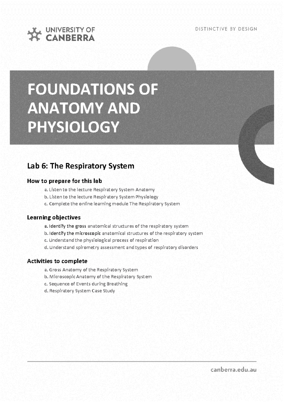 6. The Respiratory System - Lab 6 : The Respiratory System How to ...