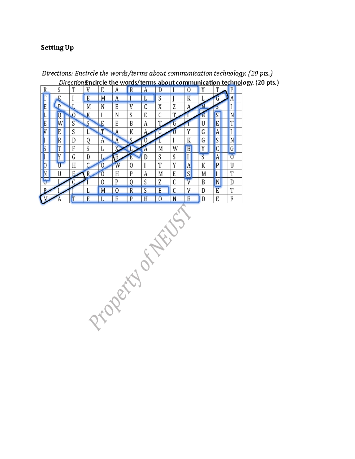 GE 7 UNIT 6 - Activities with answers and sample questions - Setting Up ...