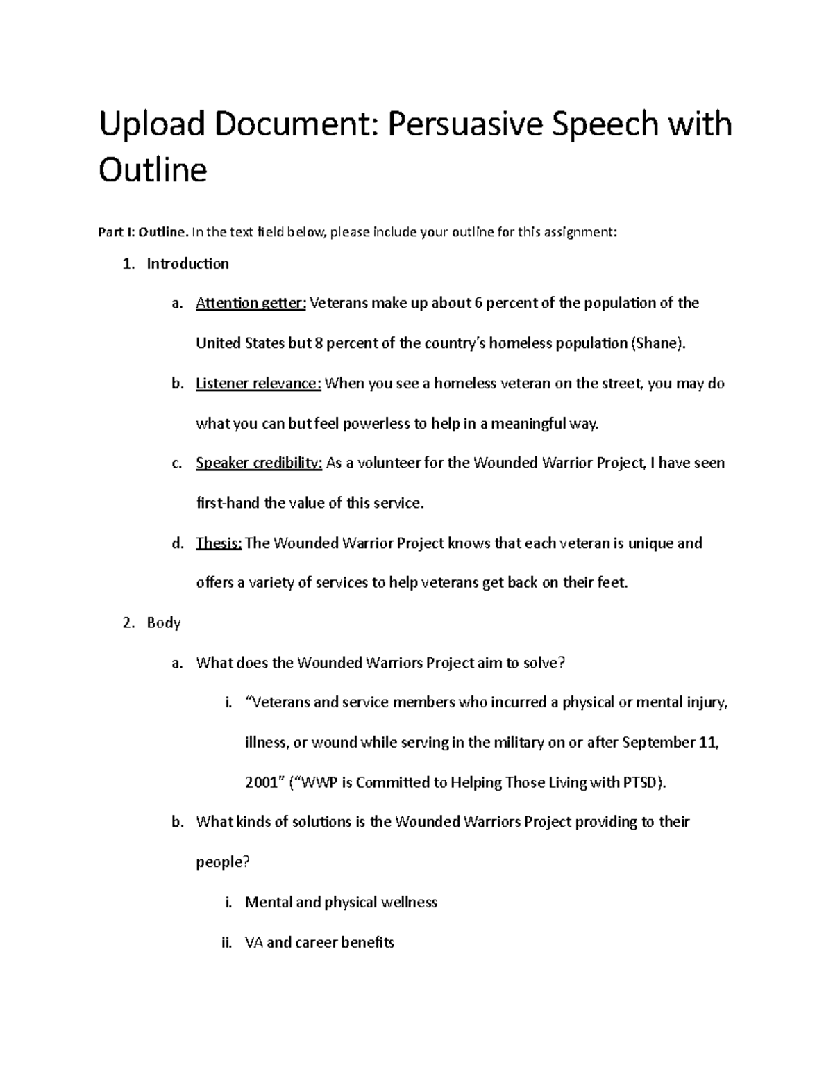 COM101+Persuasive+Sample - Upload Document: Persuasive Speech with ...
