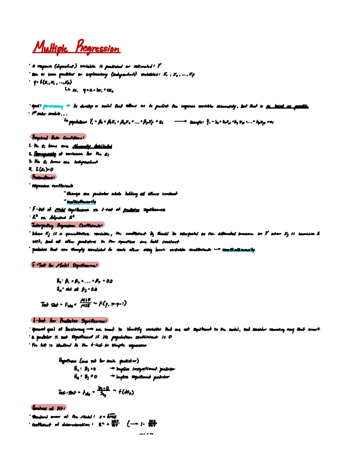 Week 12 Multiple Regression - Multiple Regression response dependent variable ispredictedor ...
