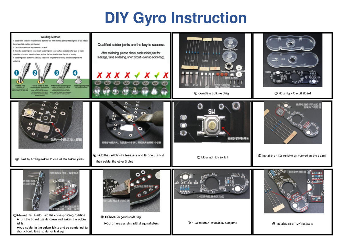 2-Leaf Fidget Spinner - hshhx - DIY Gyro Instruction ① Complete bulk ...
