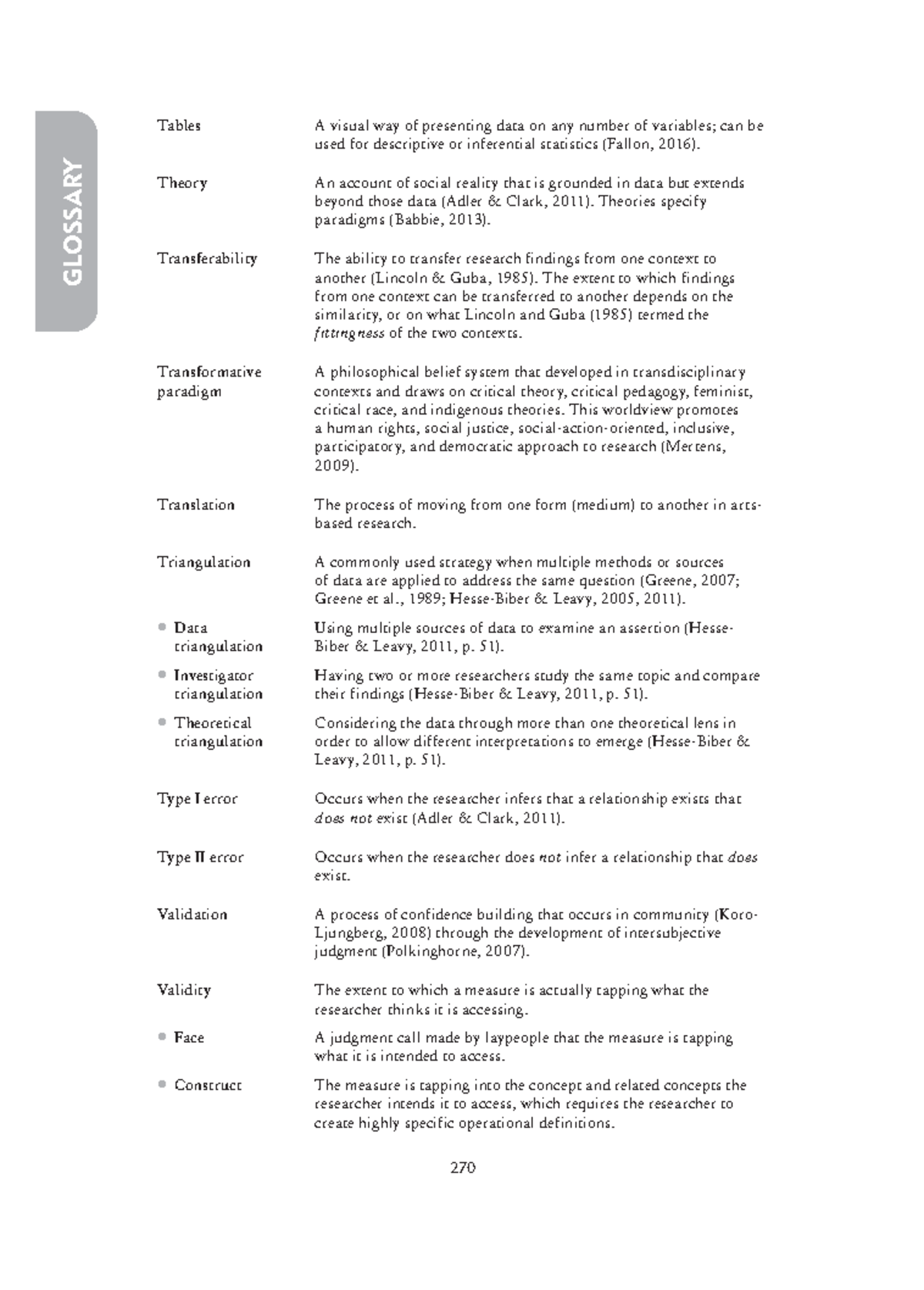 Split PDFFile 289 to 292 - GLOSSARY Tables A visual way of presenting ...