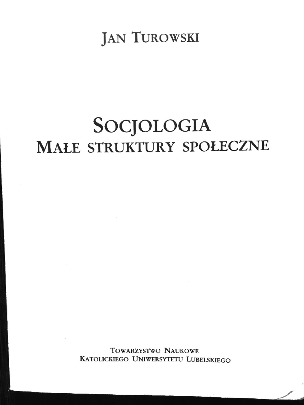 Turowski 77 114 grupy - Socjologia - Studocu