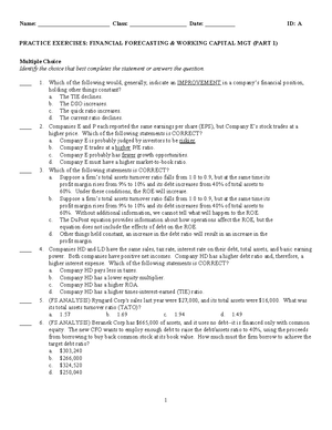 Module 4 - Financial Forecasting - MODULE 4: FINANCIAL FORECASTING ...