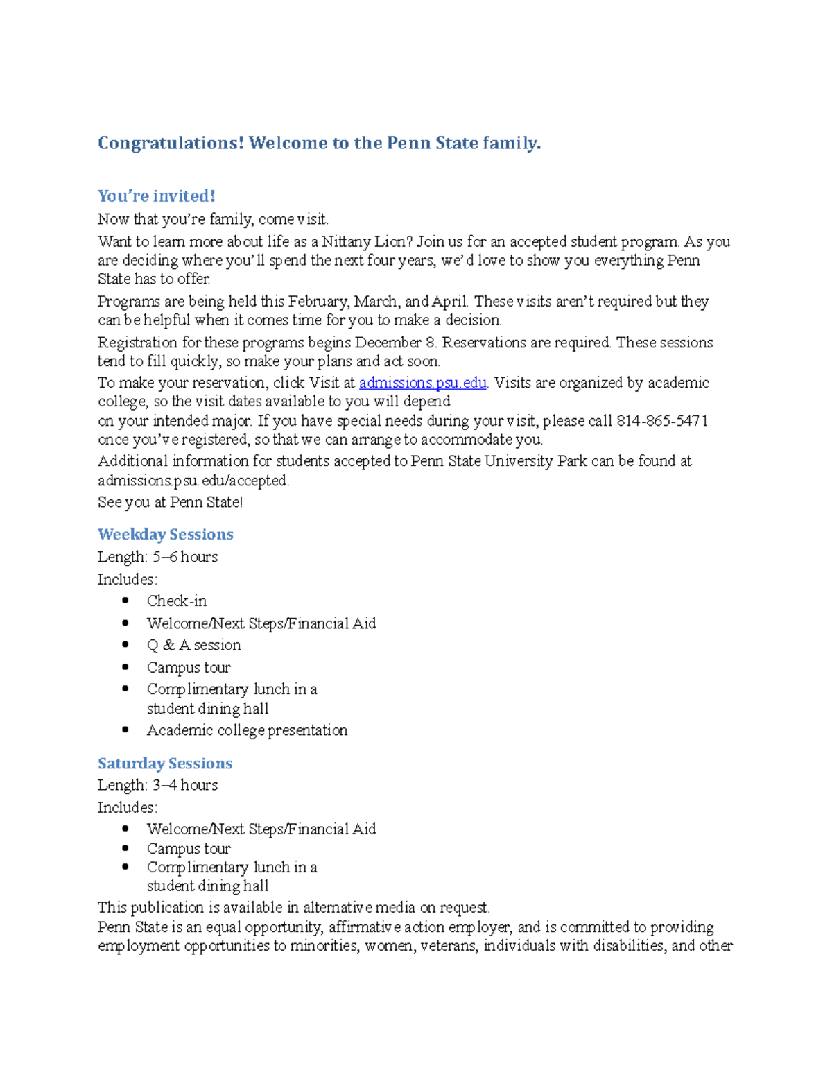 Accepted Student invitation - Congratulations! Welcome to the Penn ...