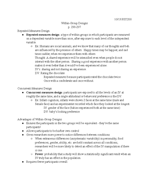 Chapter 11 - More on Experiments: Confounding and Obscuring Variables - 10/22 PSY200 BK Chp 11 ...