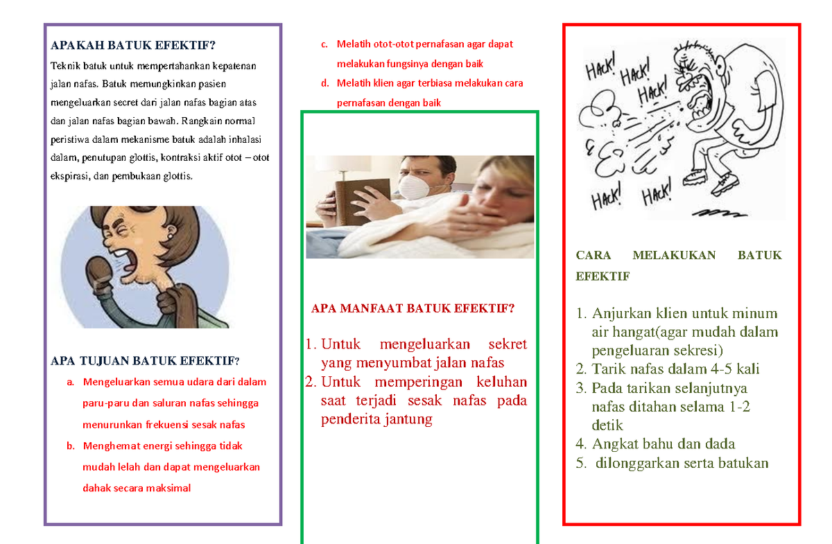 Leaflet batuk - APAKAH BATUK EFEKTIF? Teknik batuk untuk mempertahankan ...