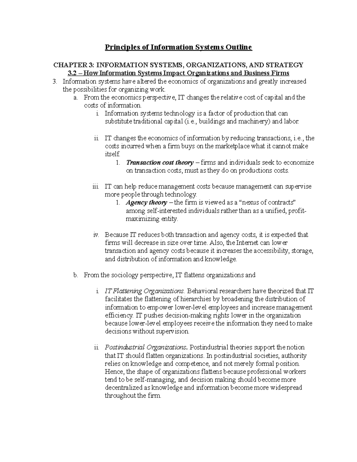 Principles of Info. Sys. - Chapter 3.2 - Principles of Information ...