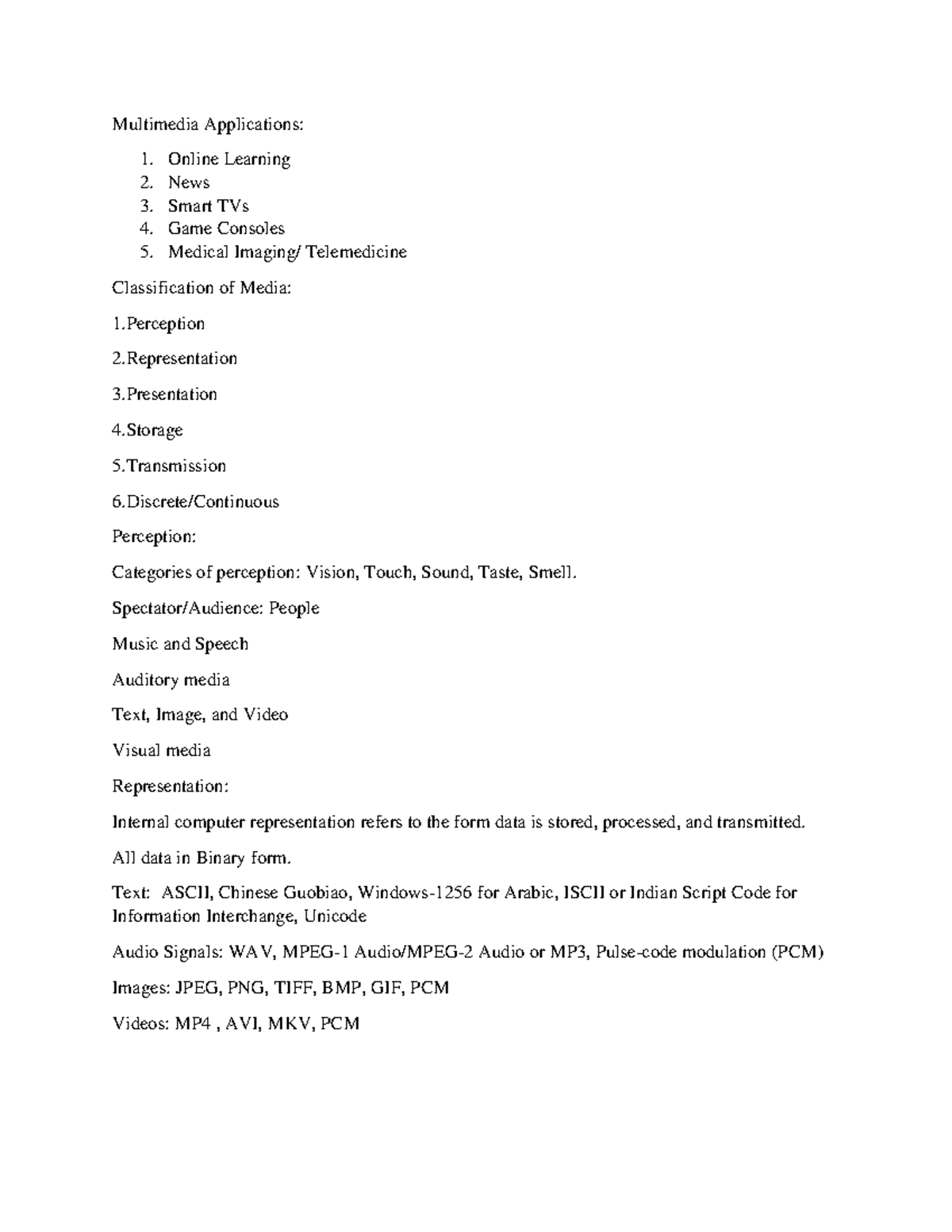 Notes first week - Multimedia Applications: 1. Online Learning 2. News ...