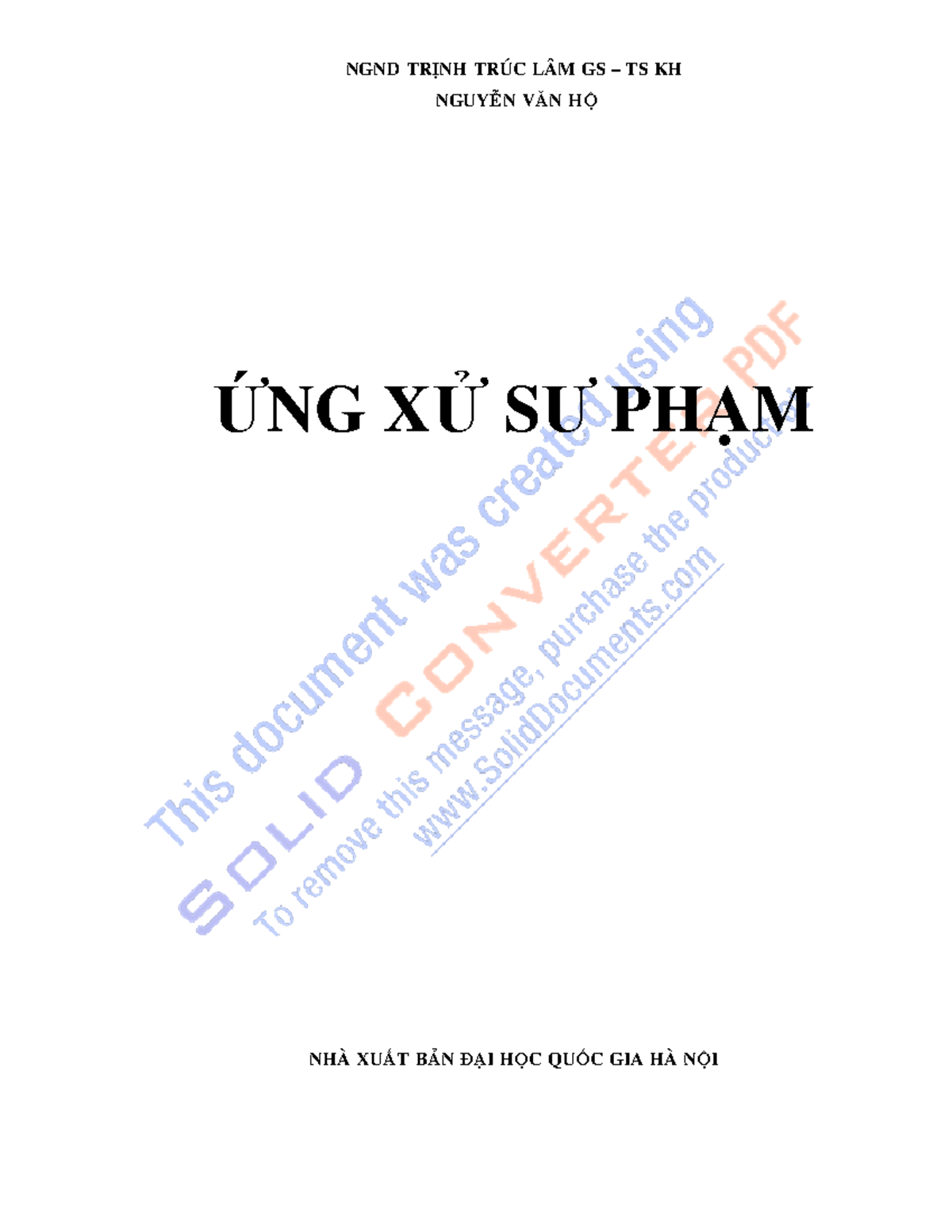 Tailieuxanh ung xu tinh huong su pham doc 9583 - NGND TR NH TRÚC LÂM GS – TS KH NGUY N V N H NG ...