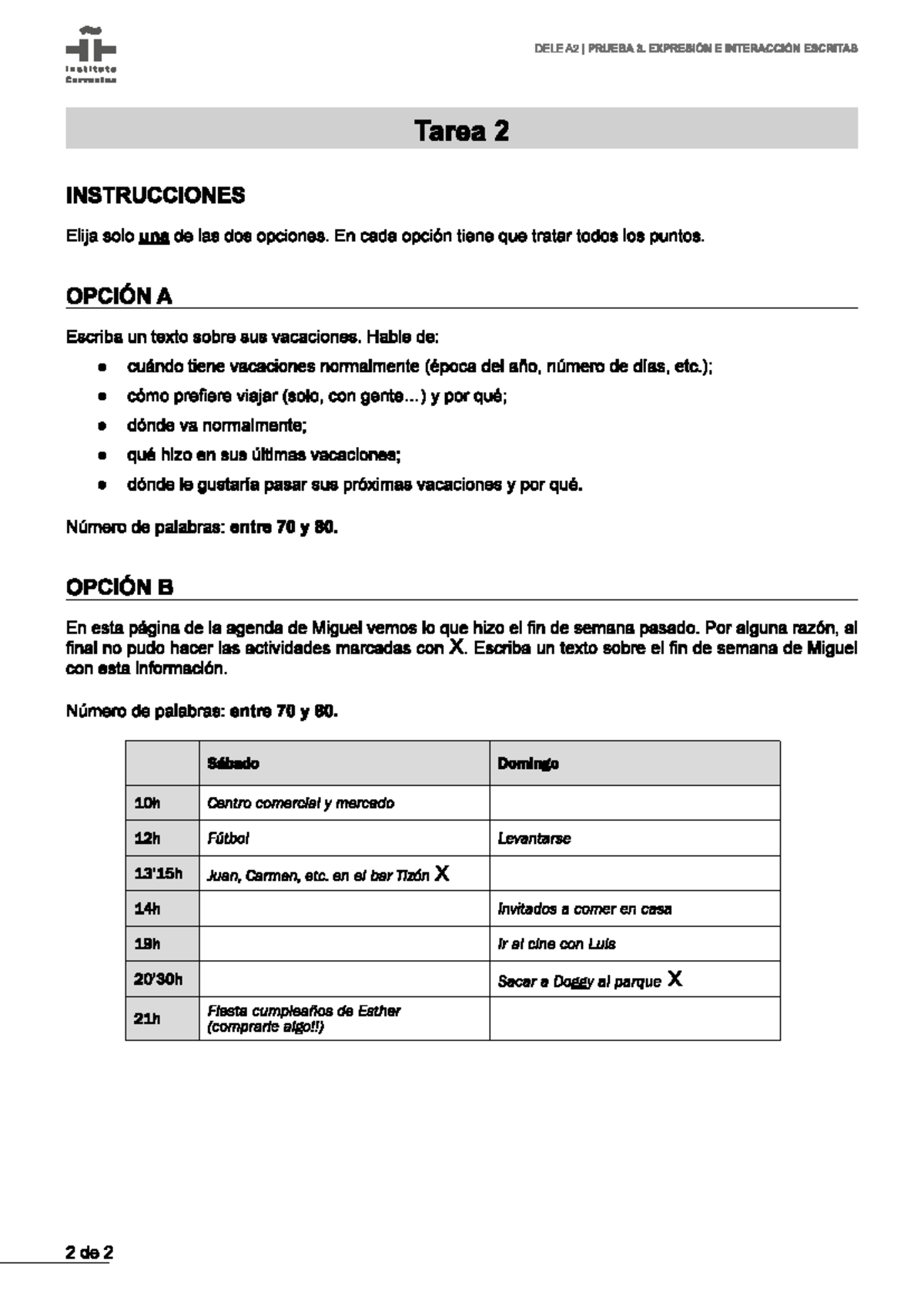 A2 0220 EIE T2 - DELE Practice Material - Introduction To Spanish - Studocu