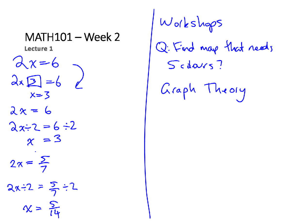 Week2 A-annotated notes - Methods of Mathematics - Studocu