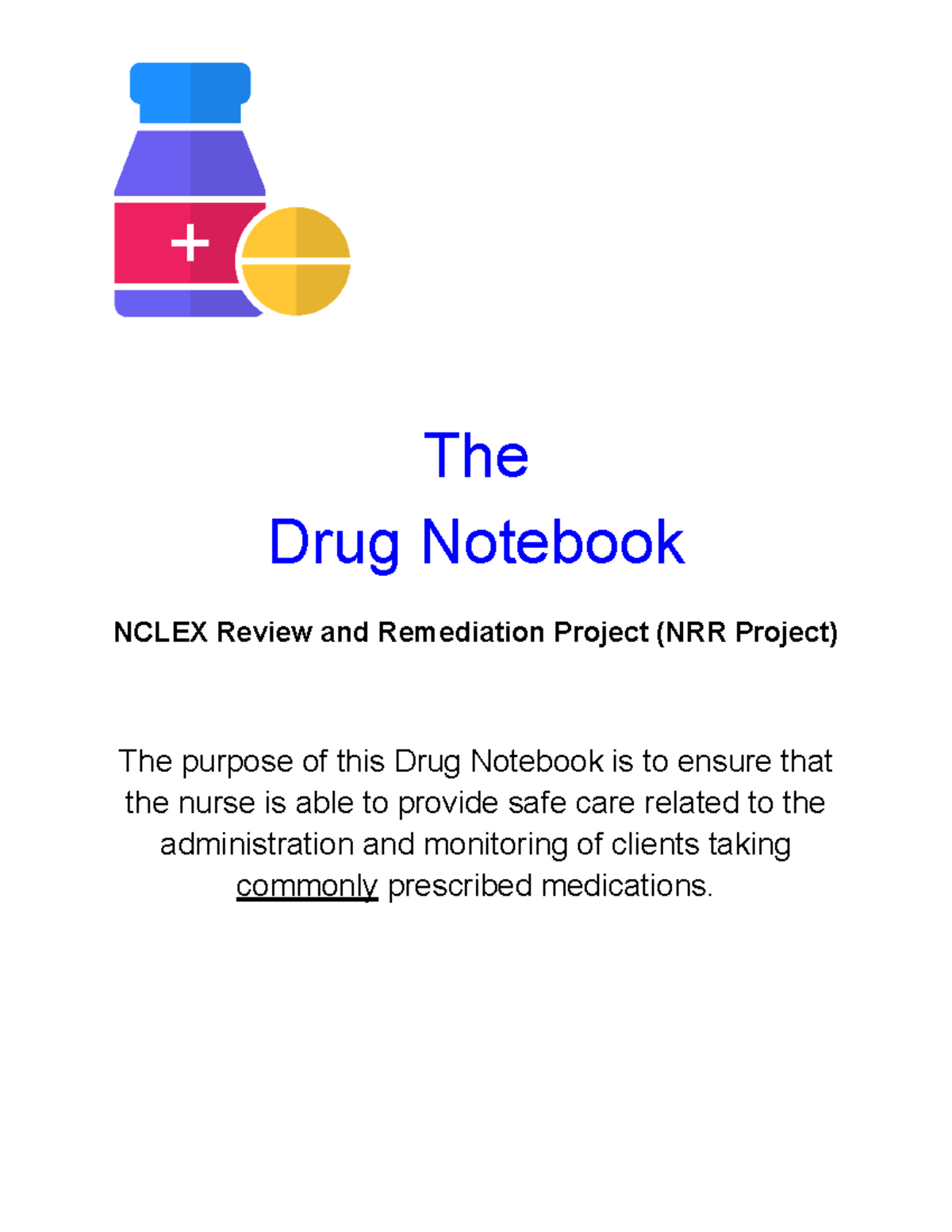 The Drug Notebook - Nursing drugbook - The Drug Notebook NCLEX Review ...