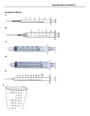 2 Drug Calculation Practice Questions 2 In Class 2021 Drug