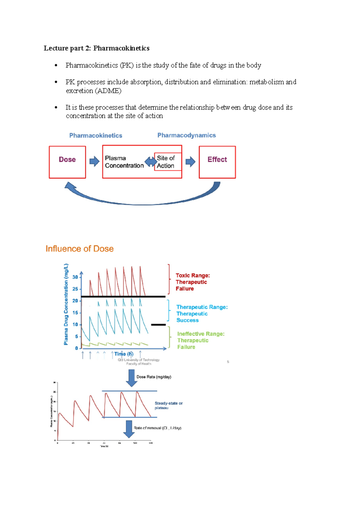 CSB601 Week 2 part 2 - Lecture part 2: Pharmacokinetics Pharmacokinetics (PK) is the study of ...