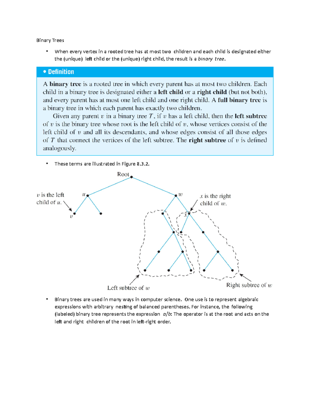 Binary Trees Binary Trees When Every Vertex In A Rooted Tree Has At