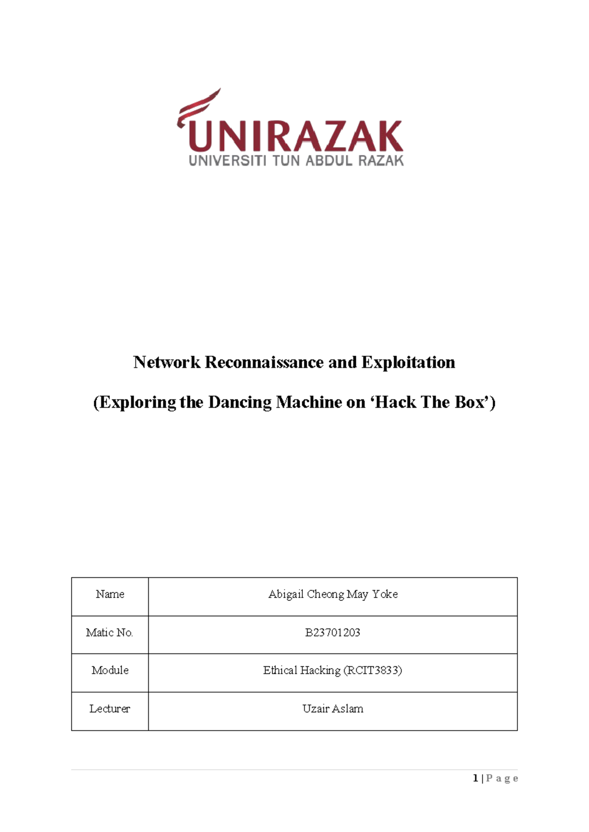 Assignment 2 Network Reconnaissance And Exploitation Network Reconnaissance And Exploitation