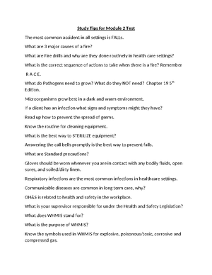 Module 3 PSW Body Systems Test - psw 124 - Studocu