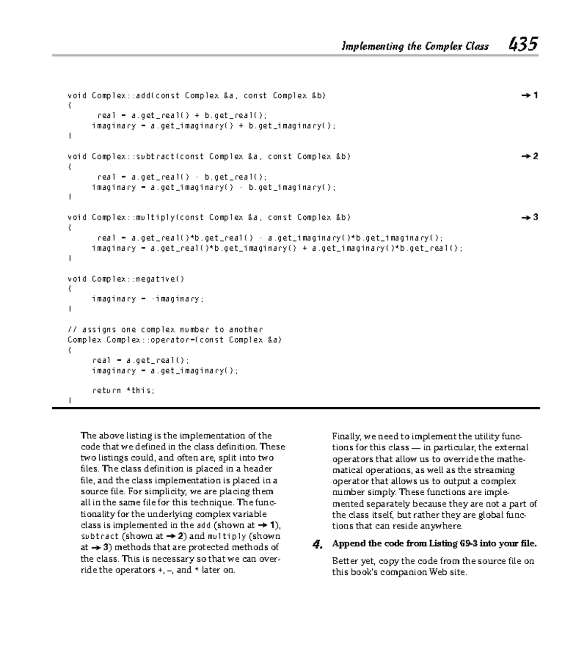 C Timesaving Techniques 86 Implementing The Complex Class 435 Void Complexaddconst